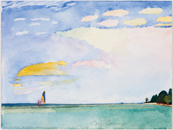 GREG CURNOE "DUCHARME BEACH" WATERCOLOR, 1986 – Caviar20