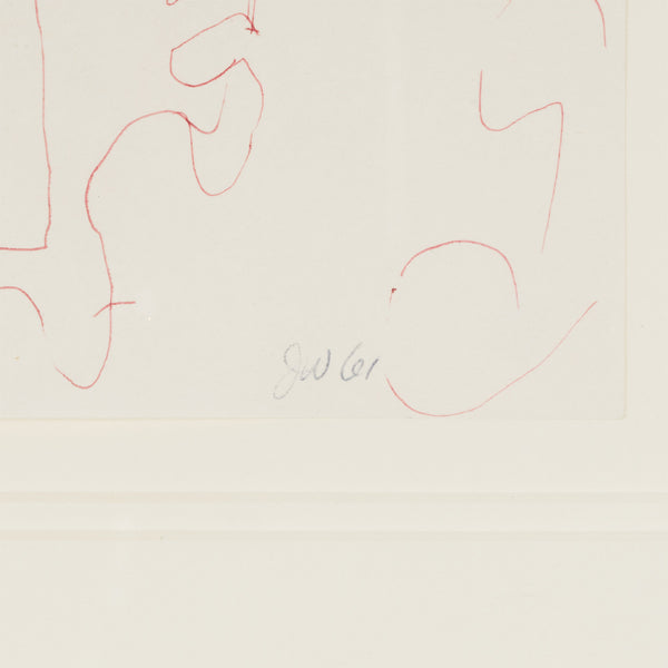 JOYCE WIELAND "UNTITLED (RED BULGE)" DRAWING, 1961 – Caviar20