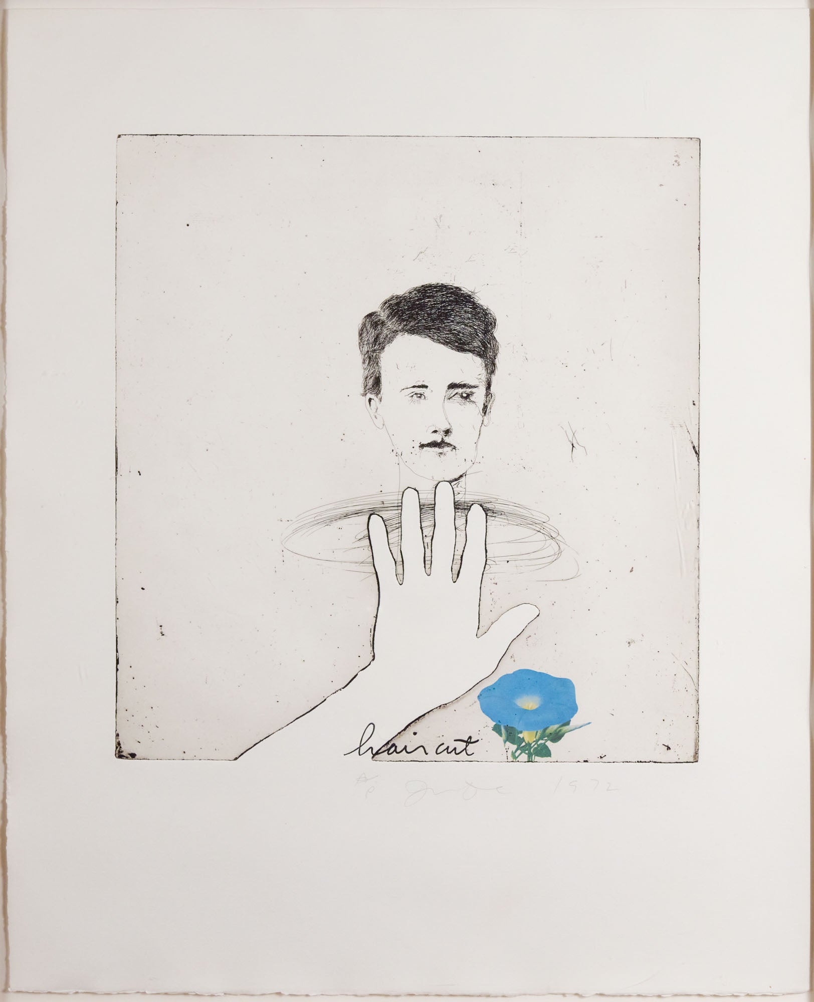 JIM DINE “BLUE HAIRCUT” ETCHING, 1972 – Caviar20