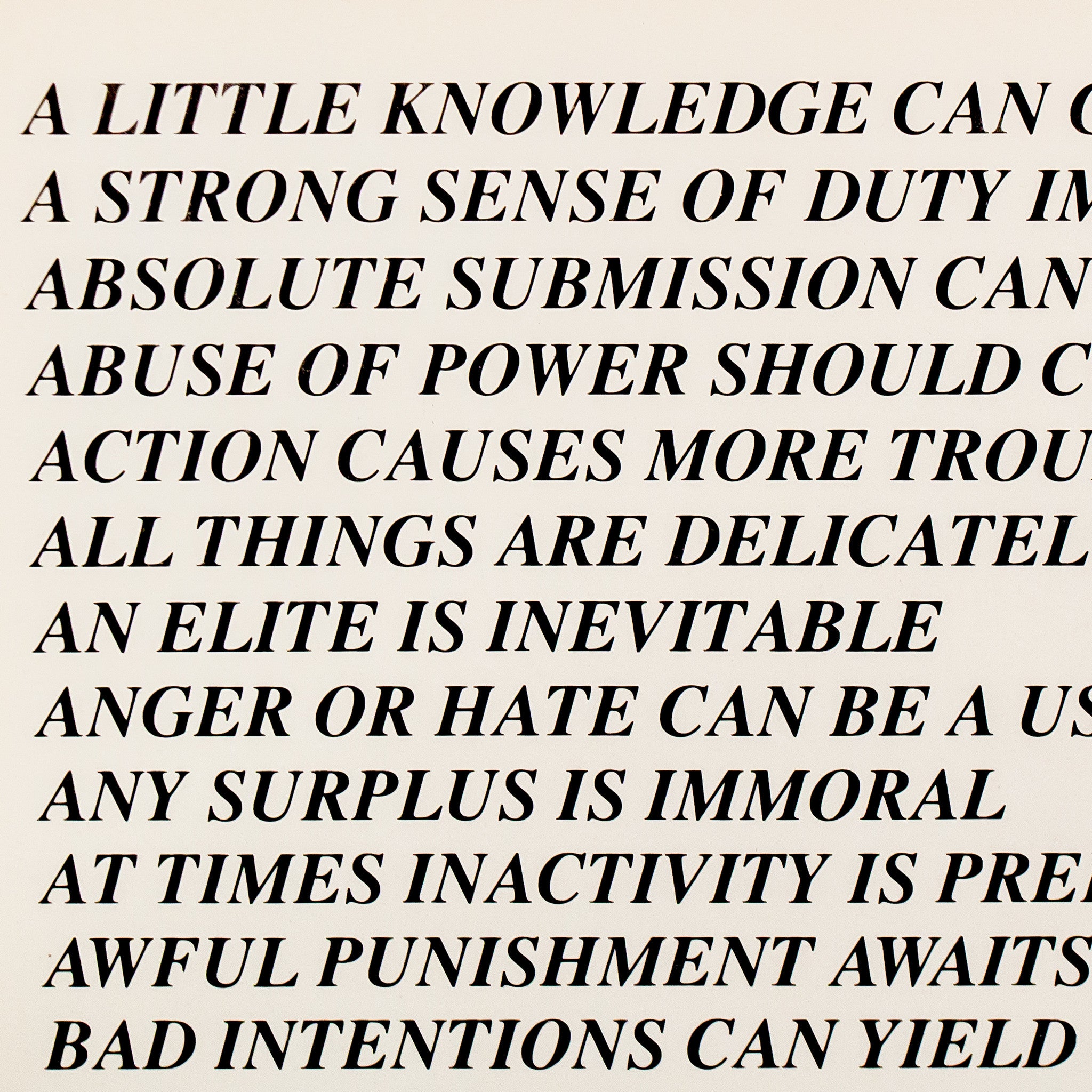 JENNY HOLZER "TRUISMS (TORONTO)" 1982 – Caviar20