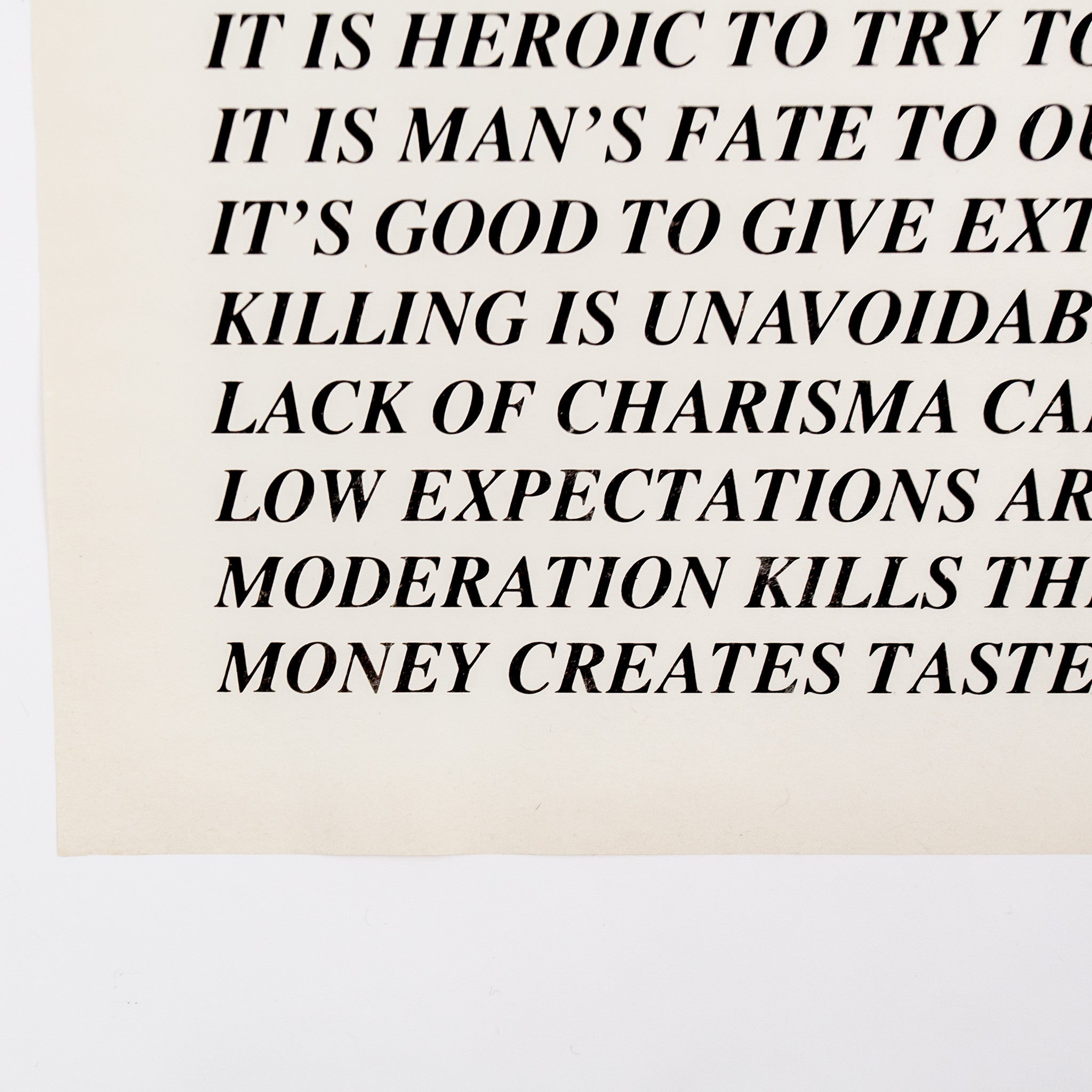 JENNY HOLZER "TRUISMS (TORONTO)" 1982 – Caviar20