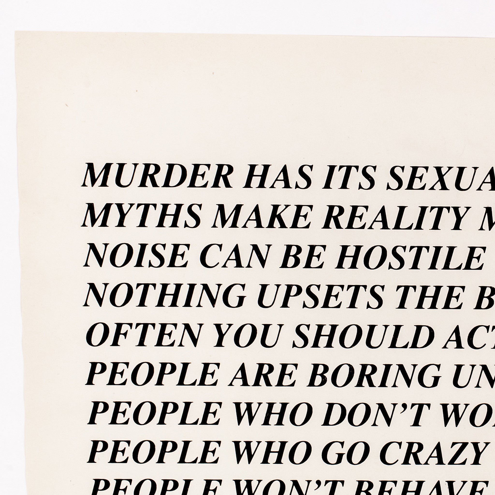 JENNY HOLZER "TRUISMS (TORONTO)" 1982 – Caviar20
