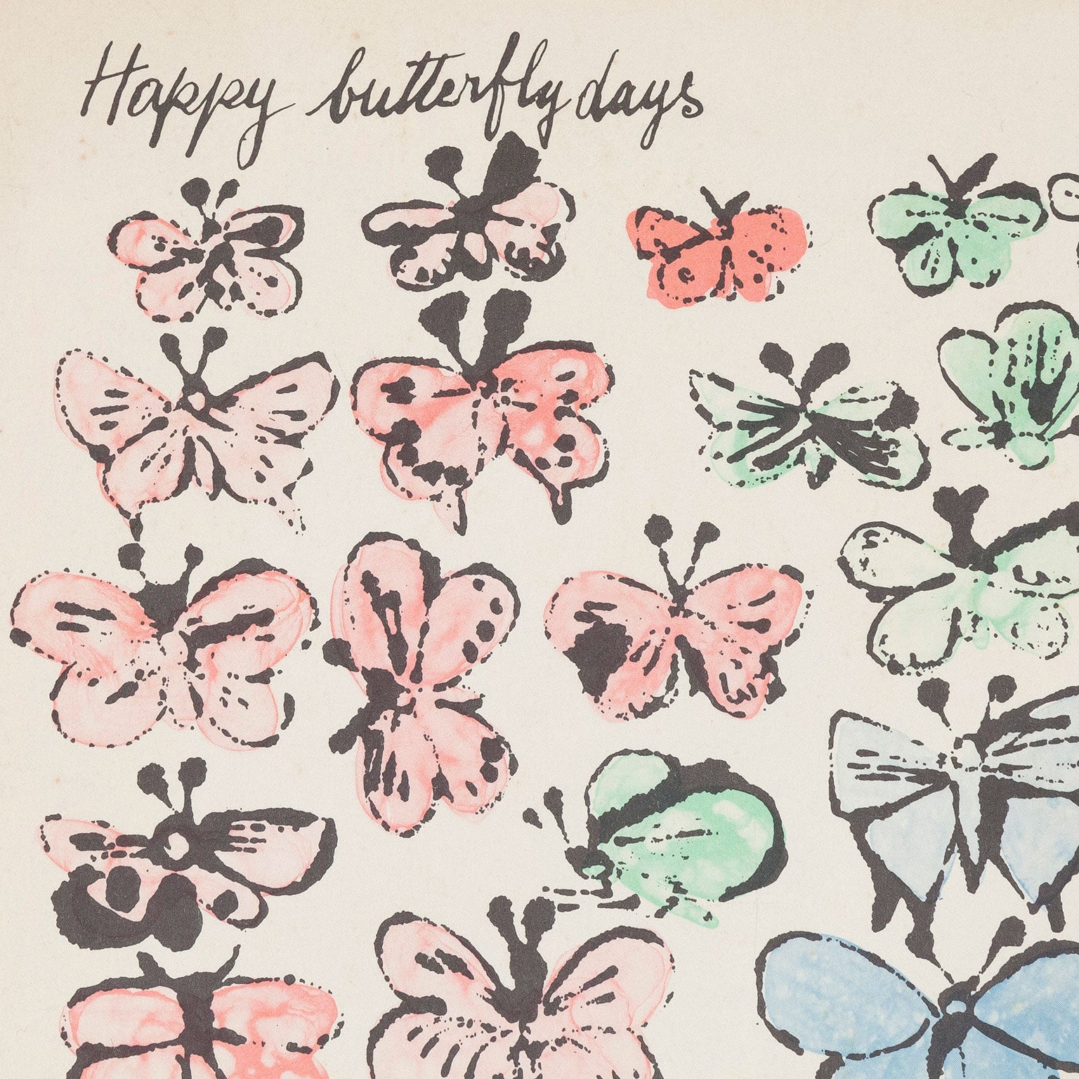 ANDY WARHOL "HAPPY BUTTERFLY DAYS" FOLDER, 1956 – Caviar20