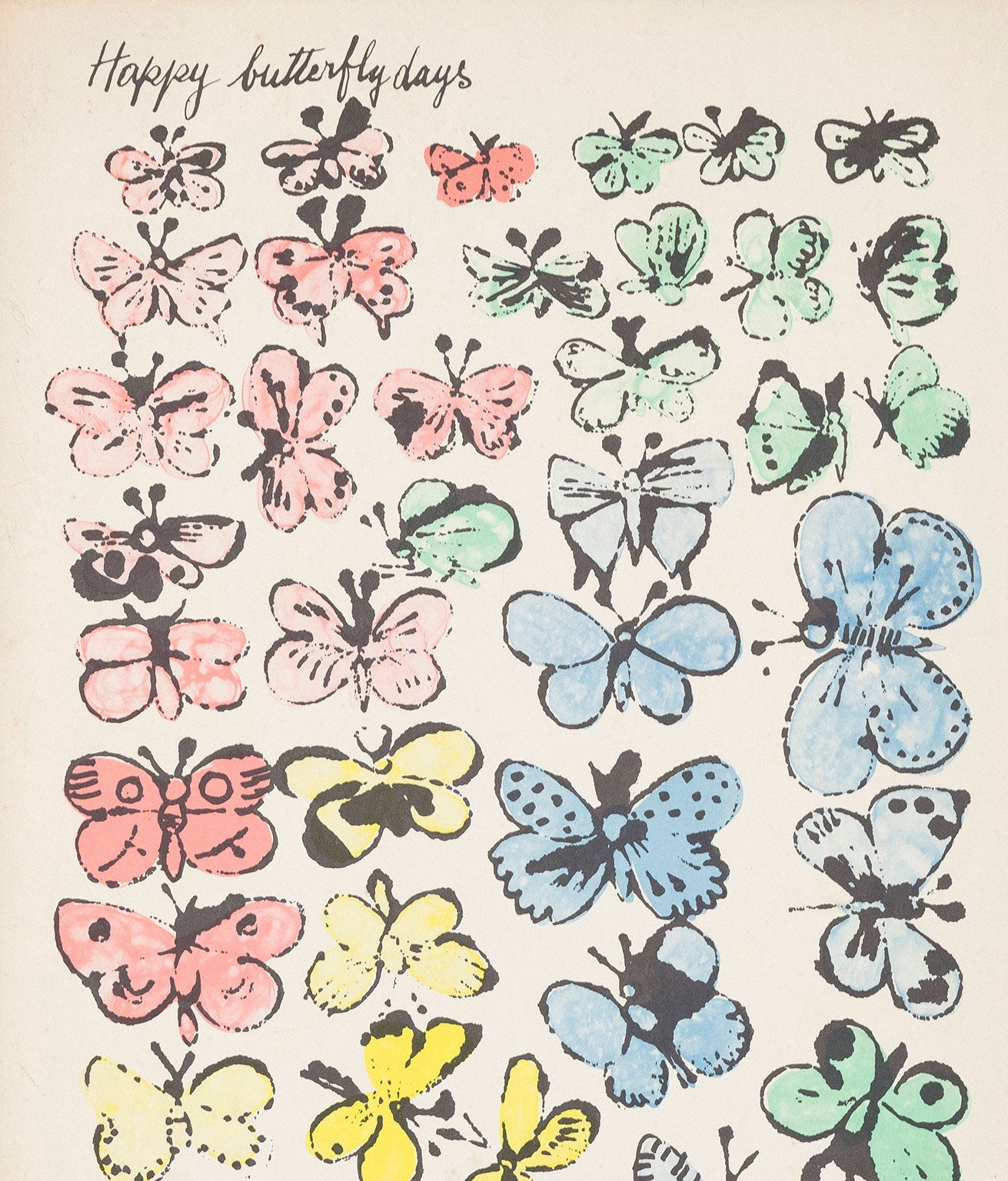 ANDY WARHOL "HAPPY BUTTERFLY DAYS" FOLDER, 1956 – Caviar20