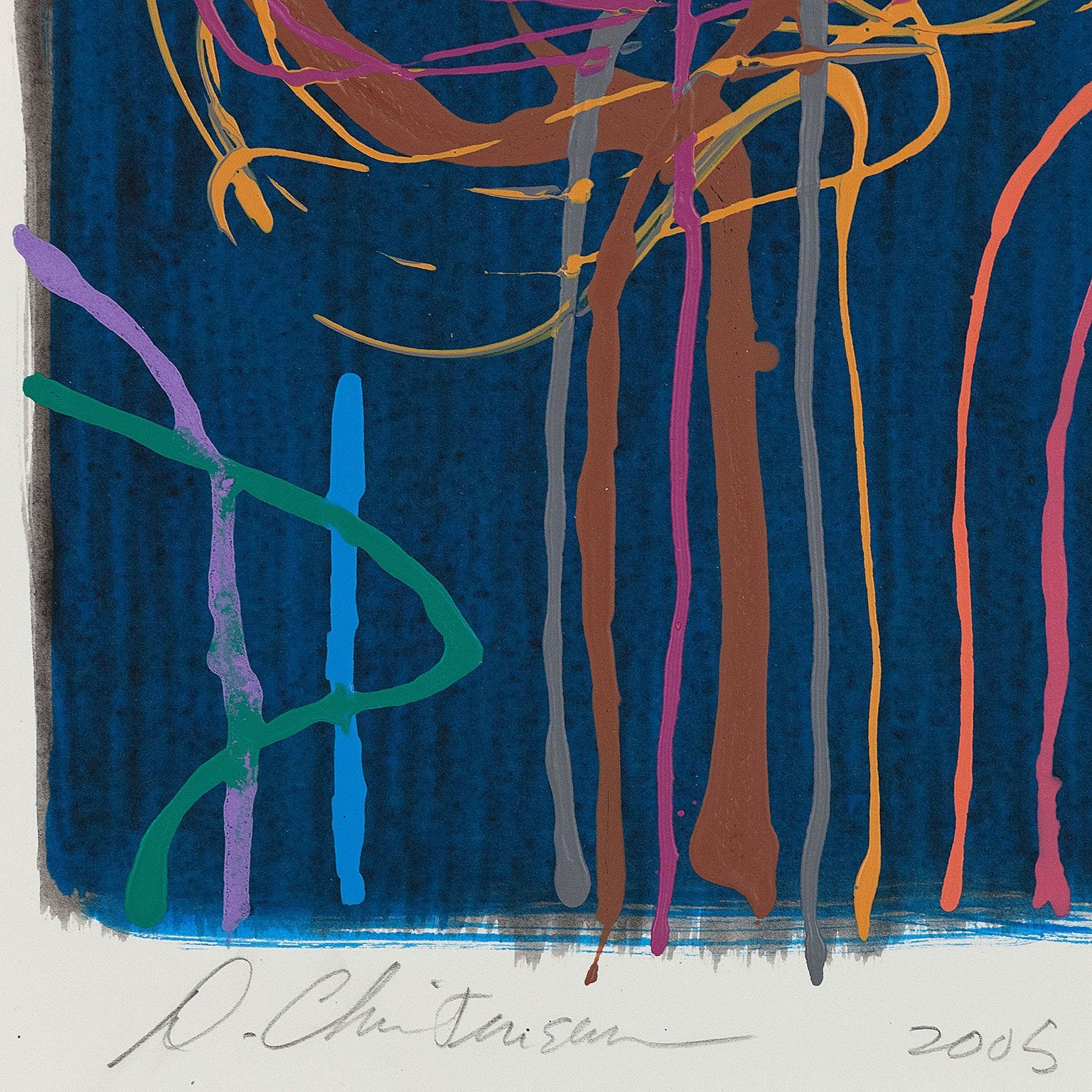 DAN CHRISTENSEN "UNTITLED (BLUE BACK)", 2005 – Caviar20