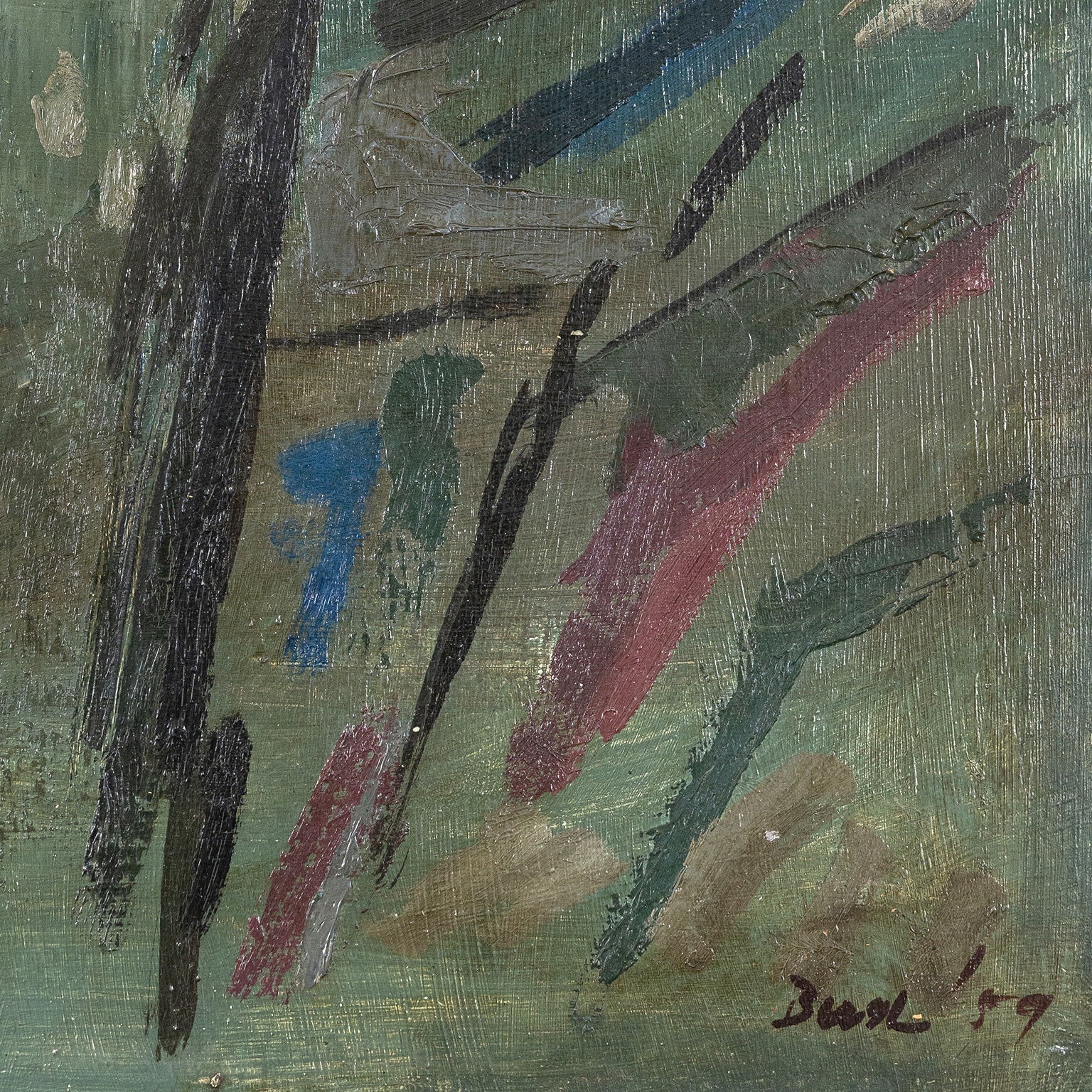 JACK BUSH "THE SEARCHER" OIL ON MASONITE, 1952 – Caviar20