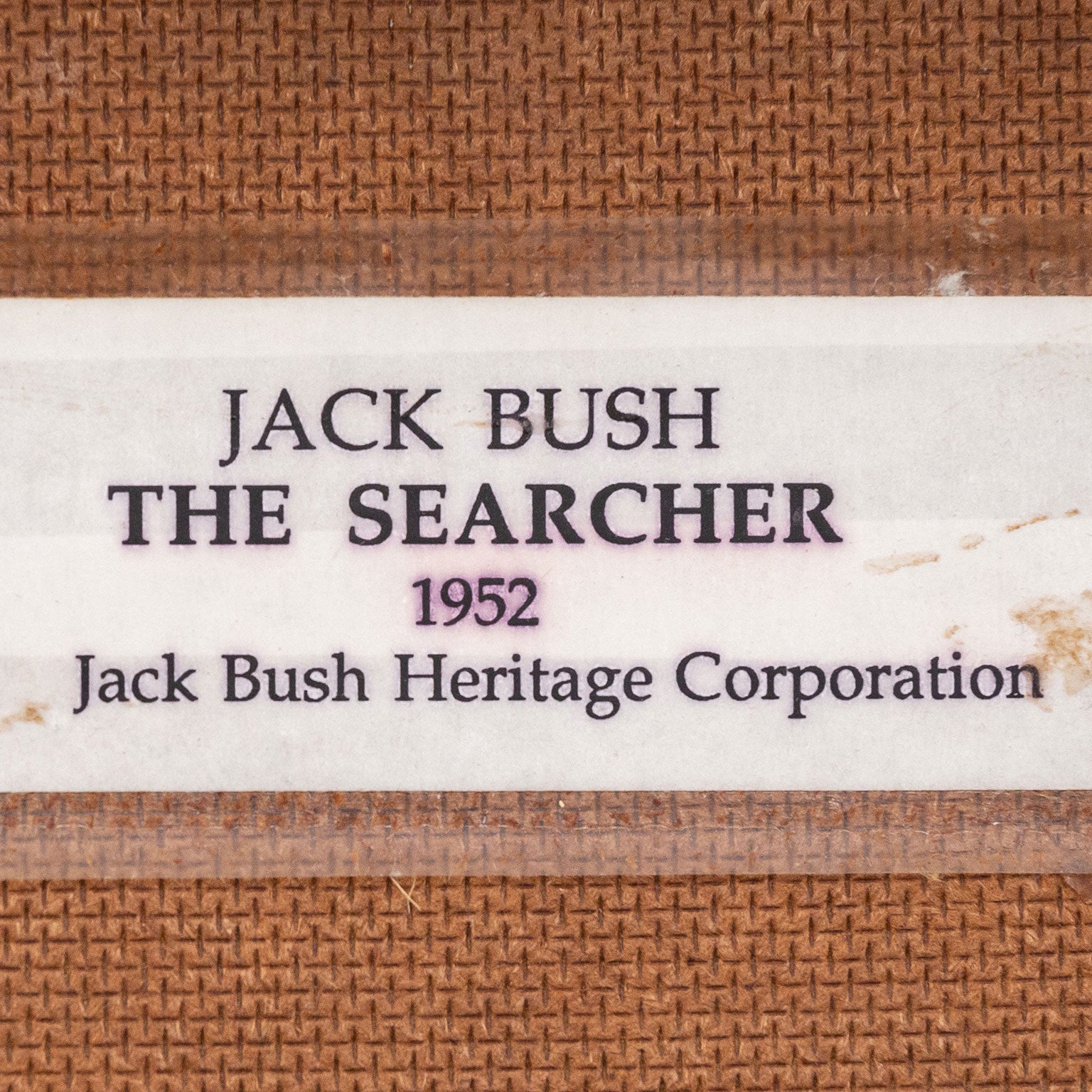 JACK BUSH "THE SEARCHER" OIL ON MASONITE, 1952 – Caviar20