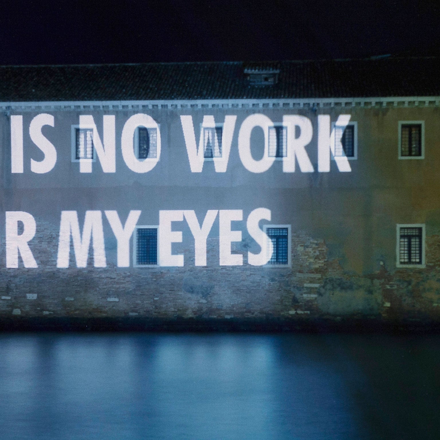 JENNY HOLZER "HERE IS NO WORK" PHOTO, 1999 – Caviar20