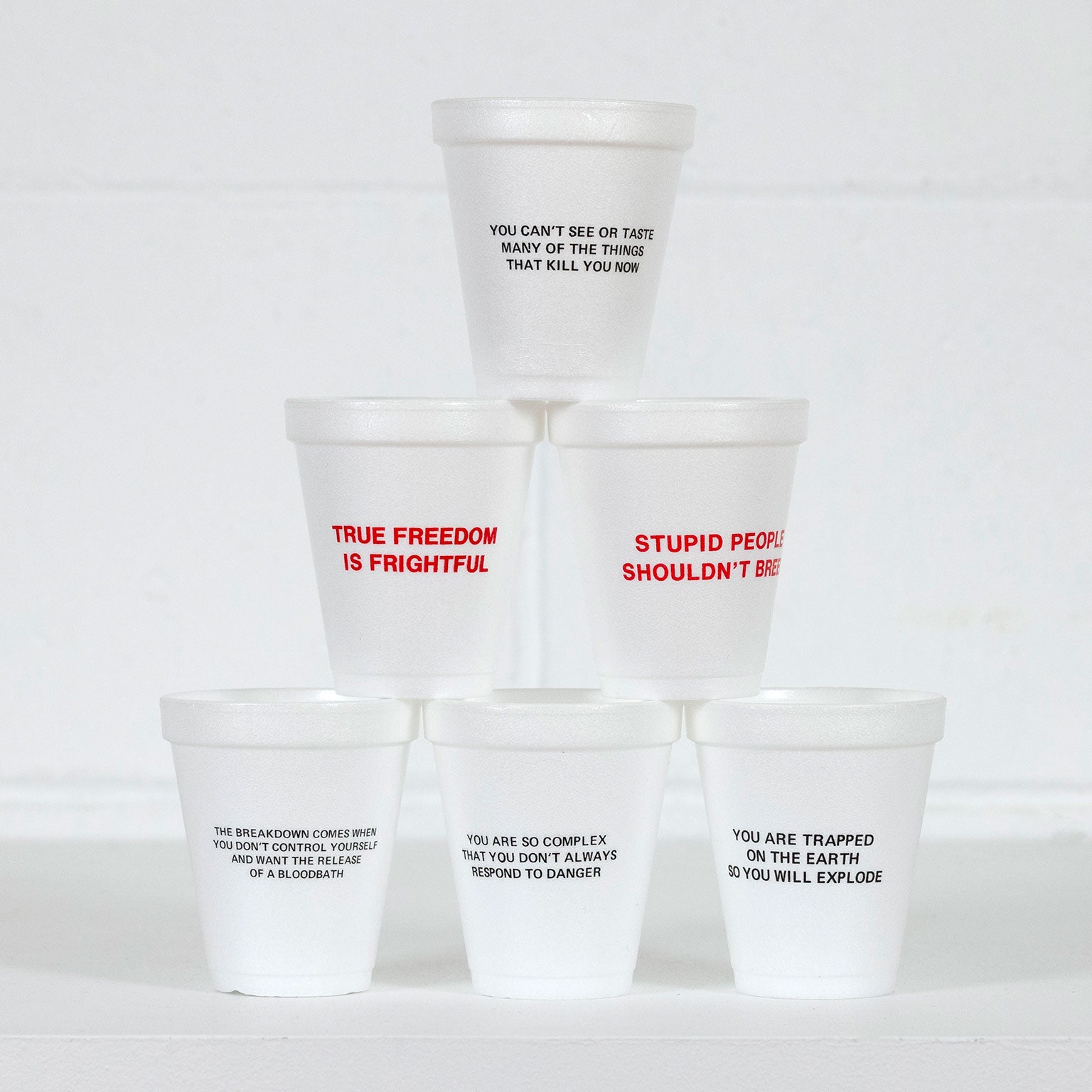JENNY HOLZER "SURVIVAL CUPS", 1983 – Caviar20