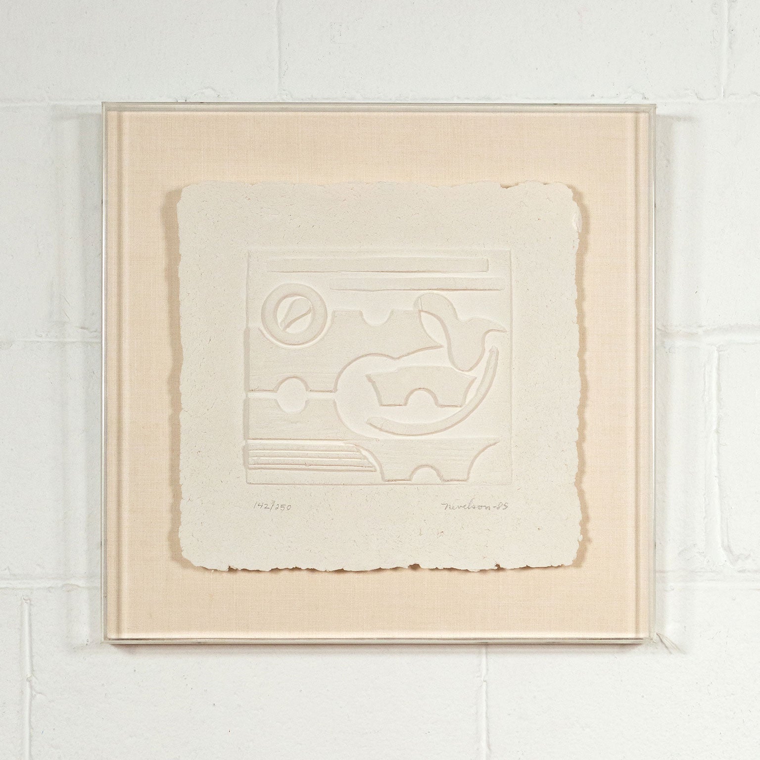 LOUISE NEVELSON "WHITE" CAST PAPER RELIEF, 1985 – Caviar20
