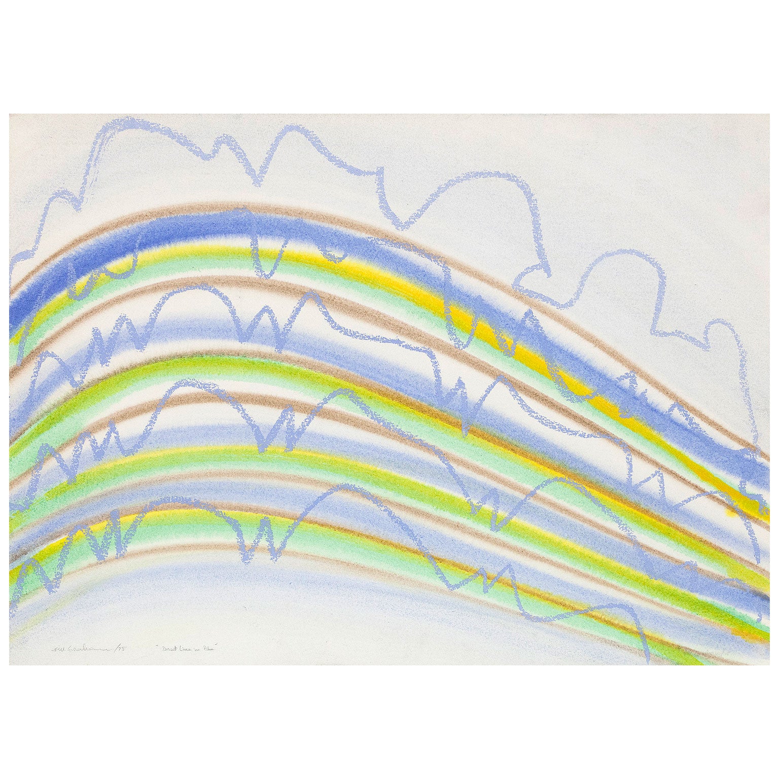 KM GRAHAM "DORSET LINES IN BLUE" DRAWING 1975 – Caviar20